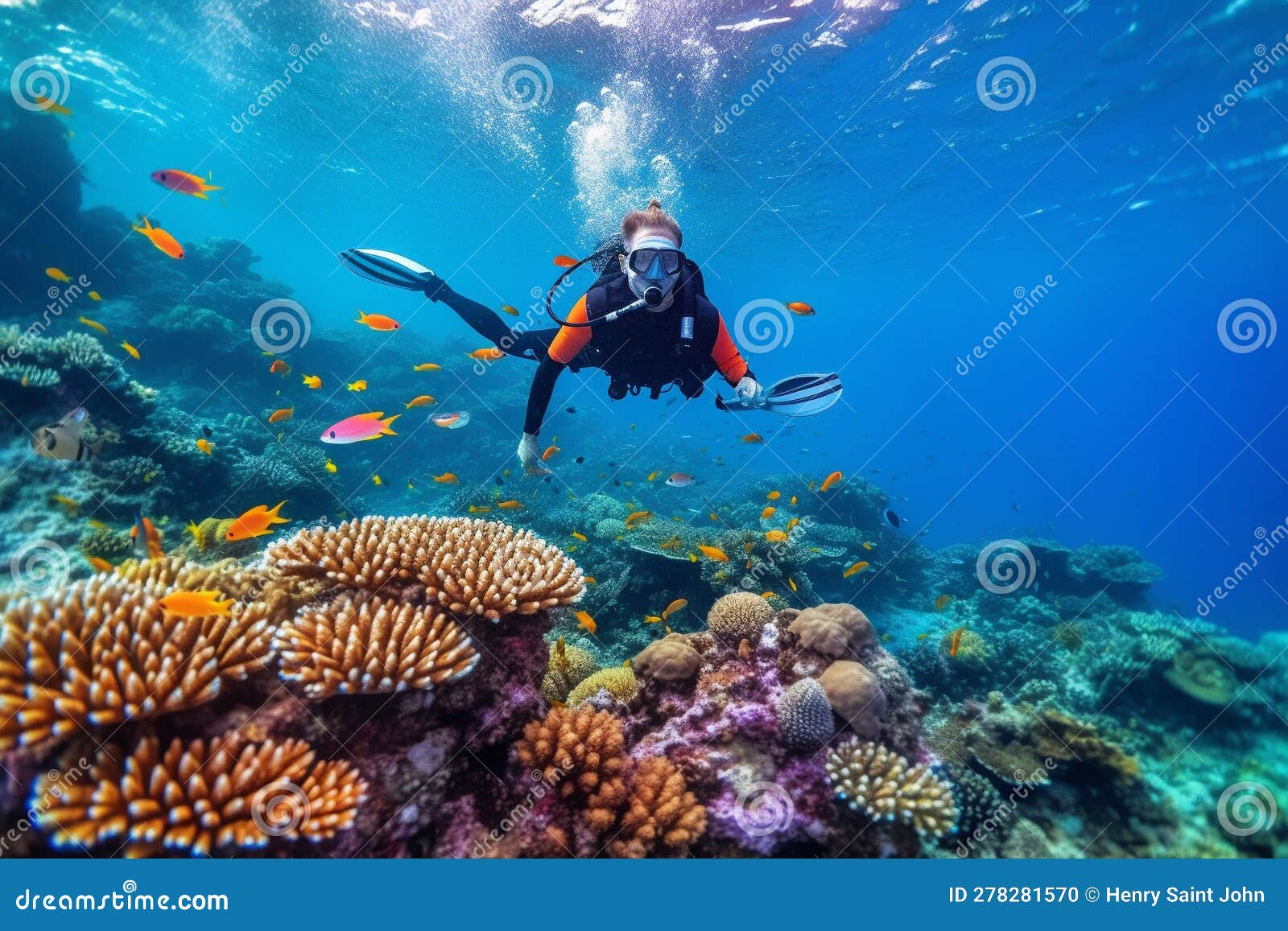 Underwater Marvels - Exploring the Depths of Ocean Life Stock ...