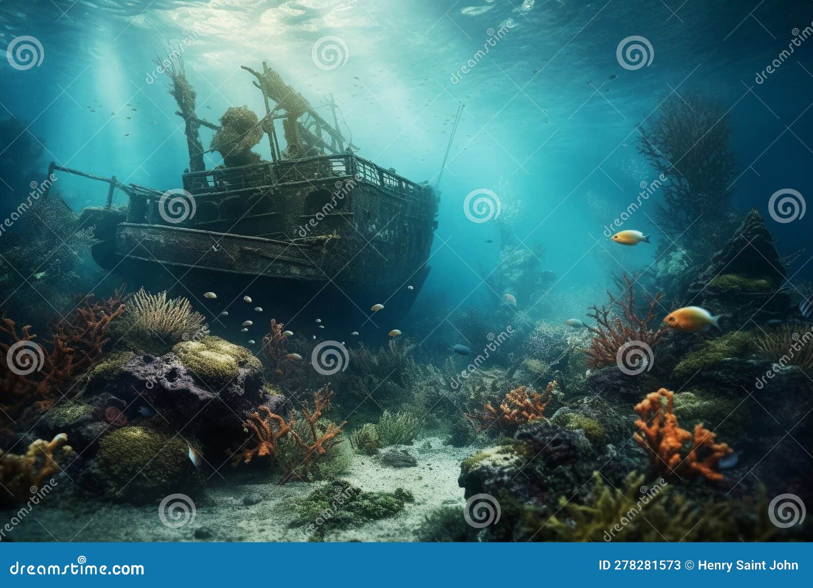 Underwater Marvels - Exploring the Depths of Ocean Life Stock ...