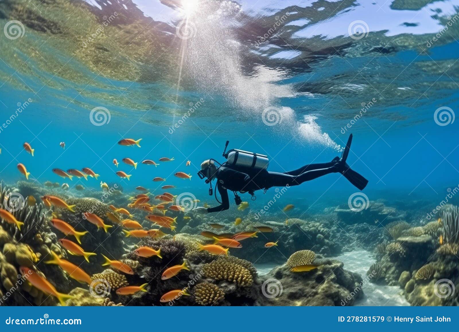 Underwater Marvels - Exploring the Depths of Ocean Life Stock ...