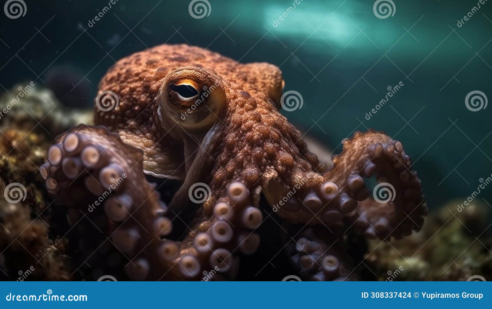 Underwater Nature Fish, Reef, Sea Life, Close Up, Octopus Generated by ...