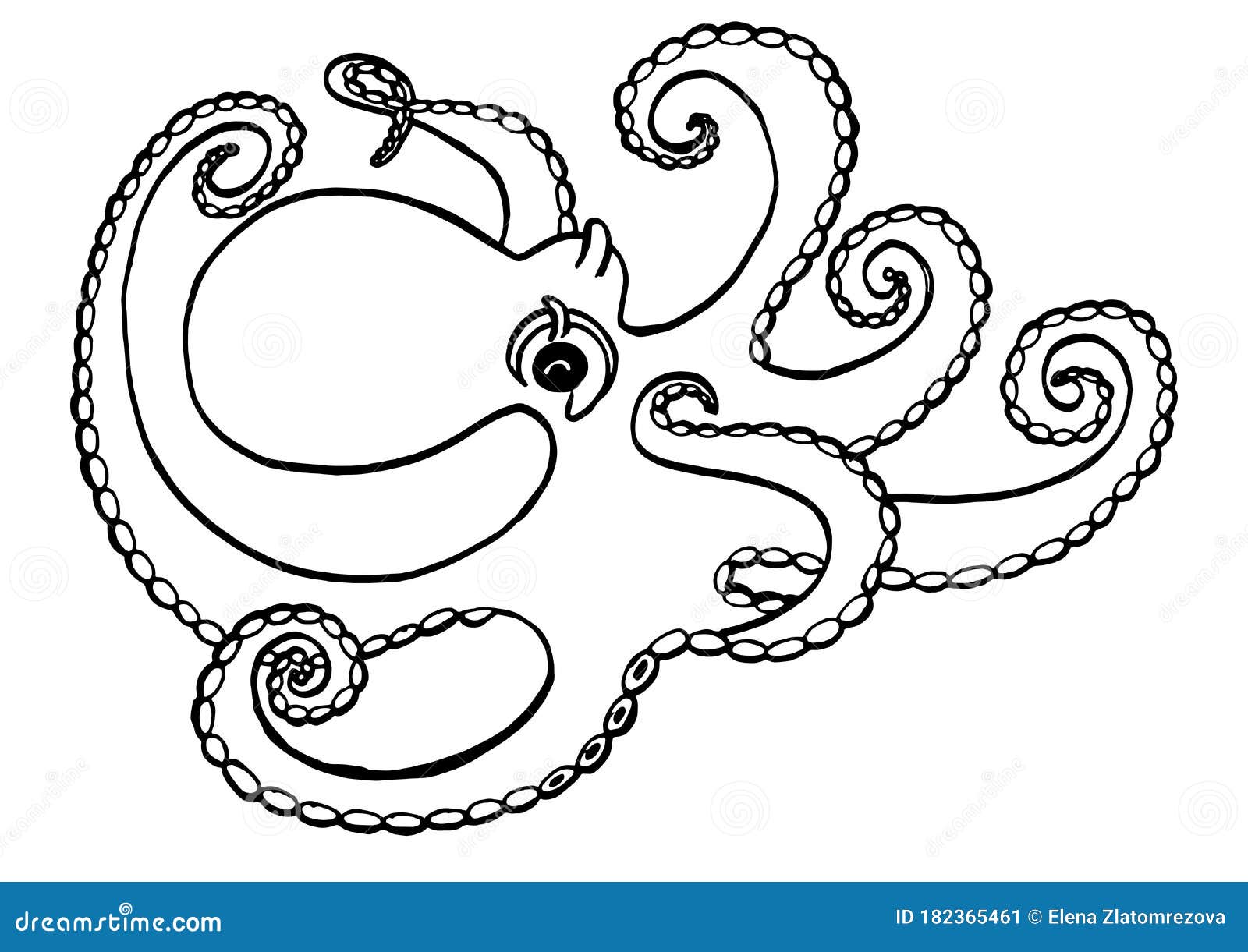 Octopus The Devil Cartoon Vector | CartoonDealer.com #101422399