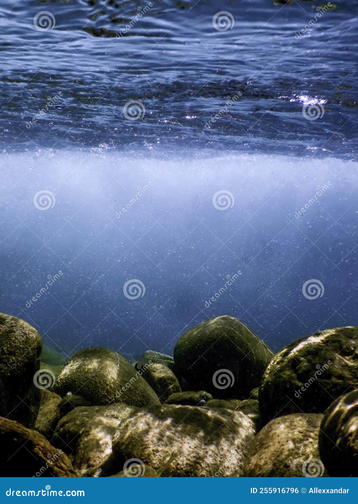 Underwater Pebbles Below Water Surface Stock Photo - Image of sunlight ...