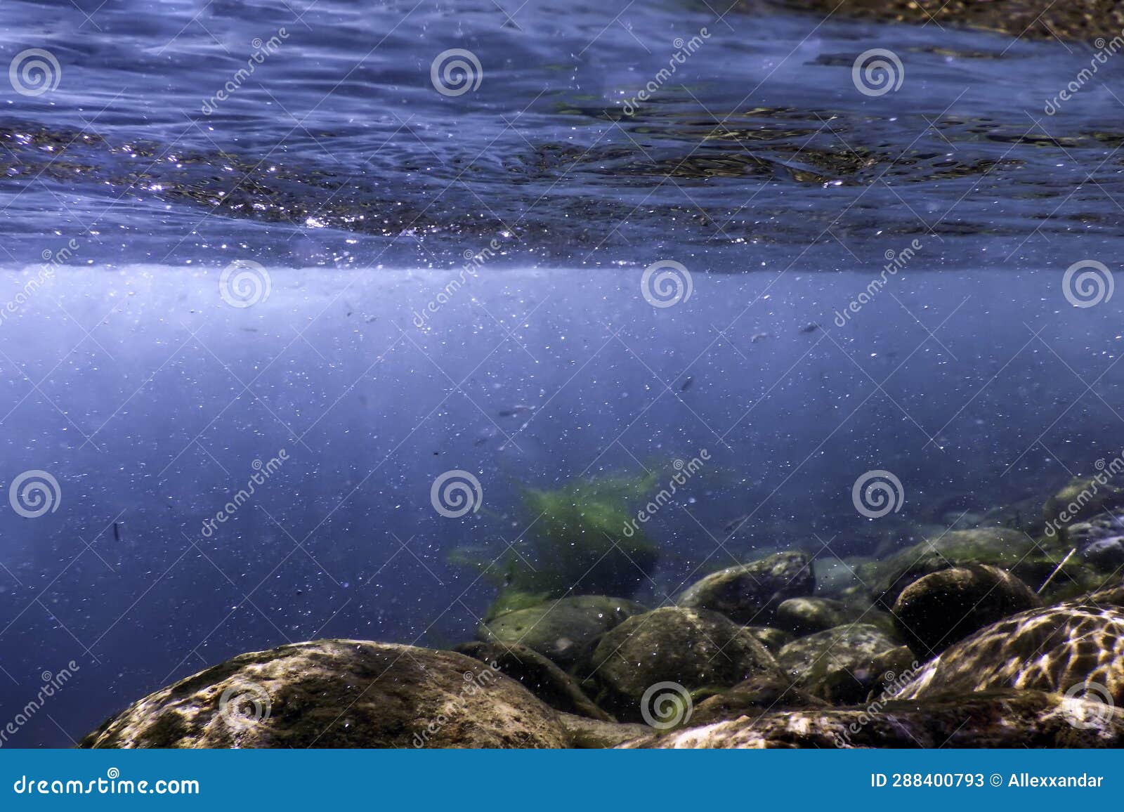 Underwater Pebbles Below Water Surface Stock Image - Image of shore ...