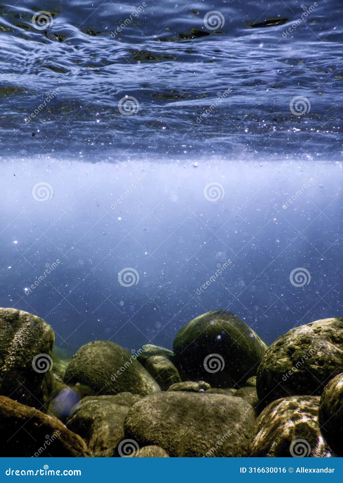 Underwater Pebbles Below Water Surface Stock Photo - Image of surface ...