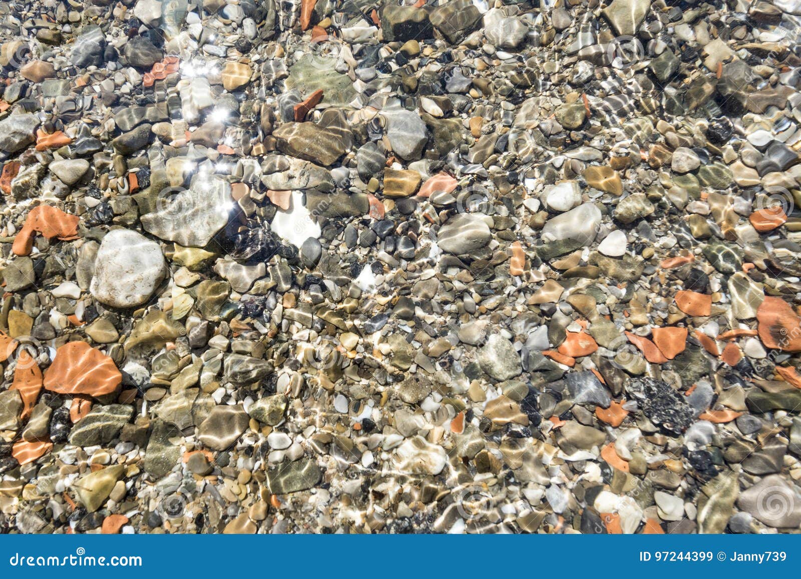 Underwater pebbles stock image. Image of lake, stones - 97244399