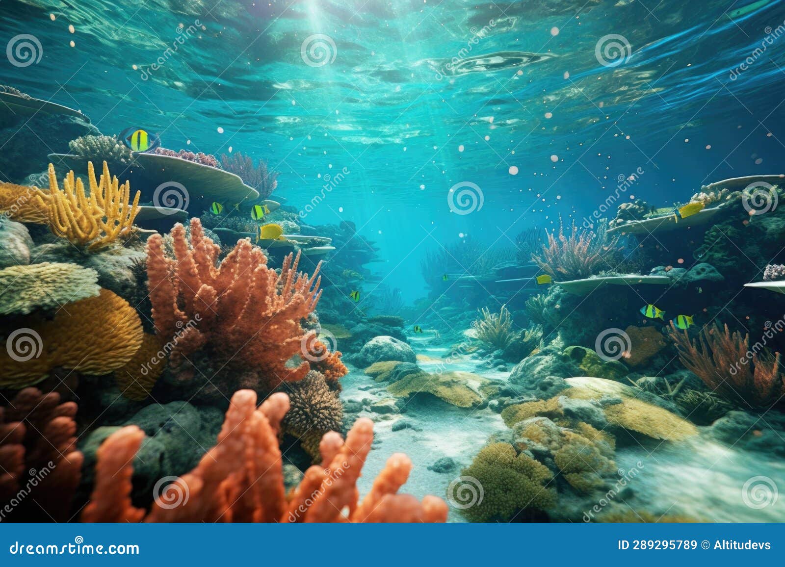 Underwater Perspective of Coral Spawn Drifting in the Current Stock ...