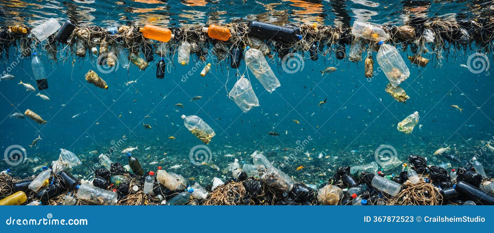 Underwater Plastic Pollution: Garbage Shining In The Ocean, A Major ...