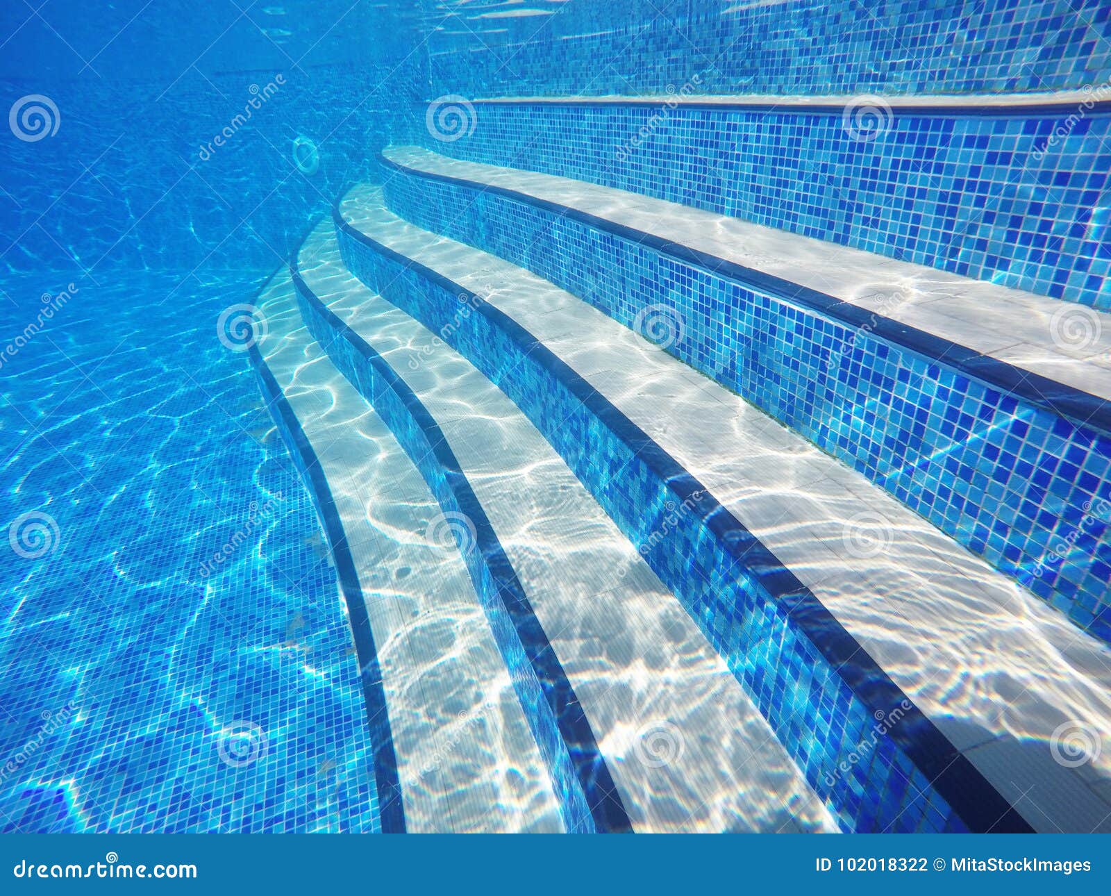 Underwater pool stairs stock photo. Image of leisure - 102018322