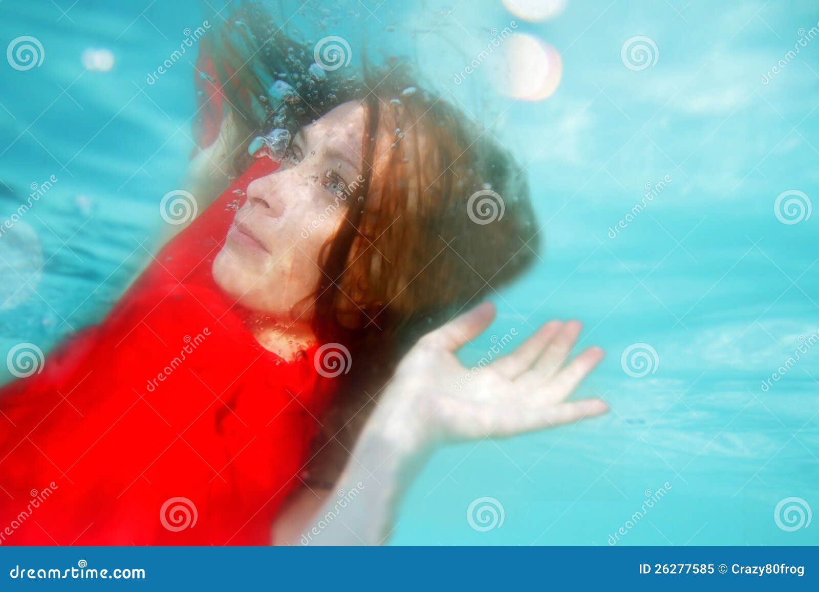 Underwater Portrait of Young Beautiful Woman Stock Image - Image of ...