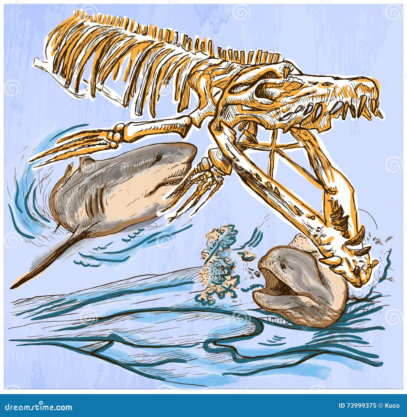 Tylosaurus Skeleton Stock Illustrations – 3 Tylosaurus Skeleton Stock ...