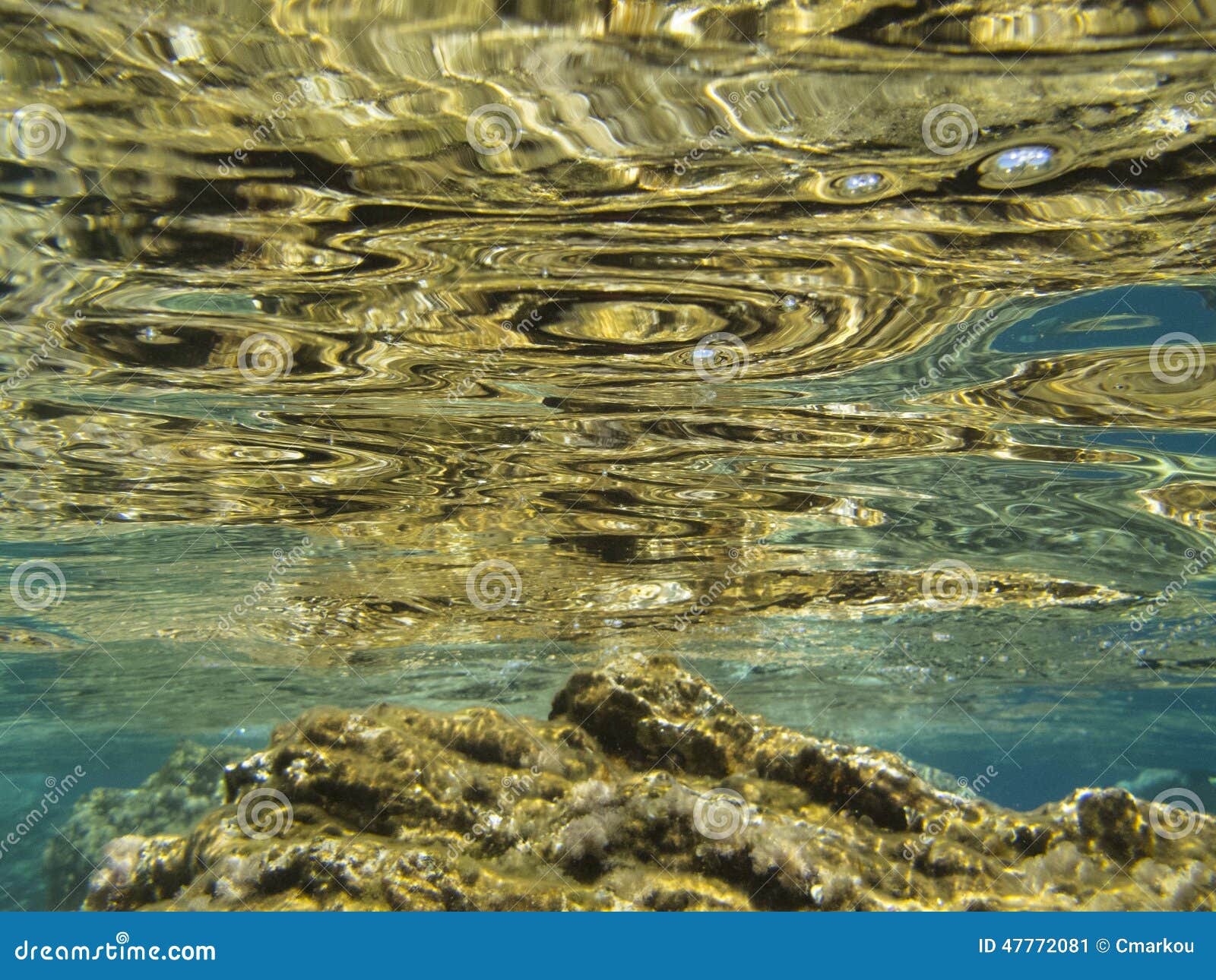 Underwater reflections stock image. Image of distortion - 47772081