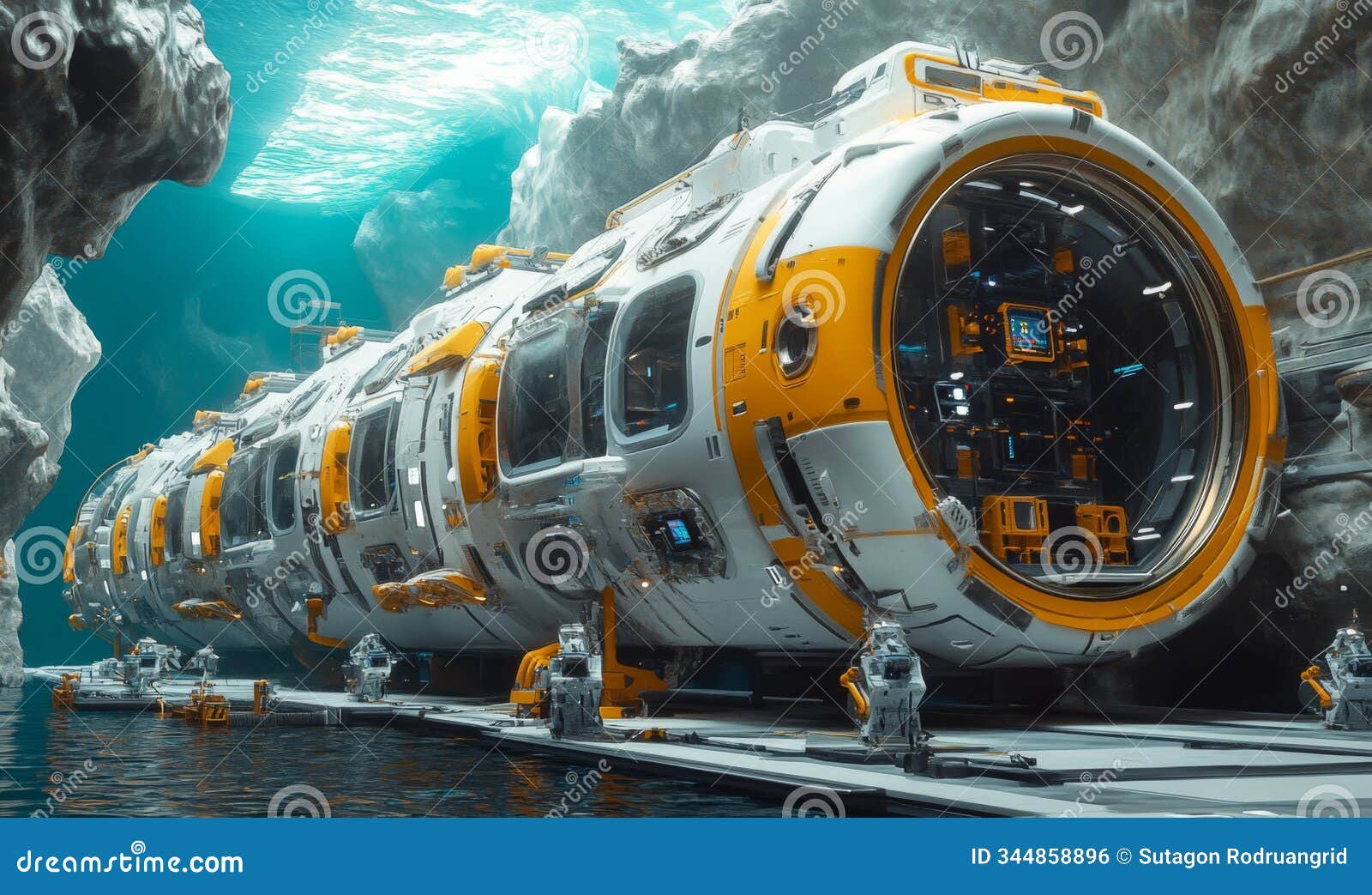 Underwater Research Station Exploring Deep-sea Ecosystems With Advanced ...