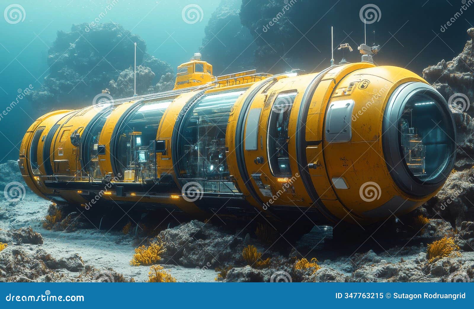 Underwater Research Station Exploring Deep-sea Ecosystems with Advanced ...