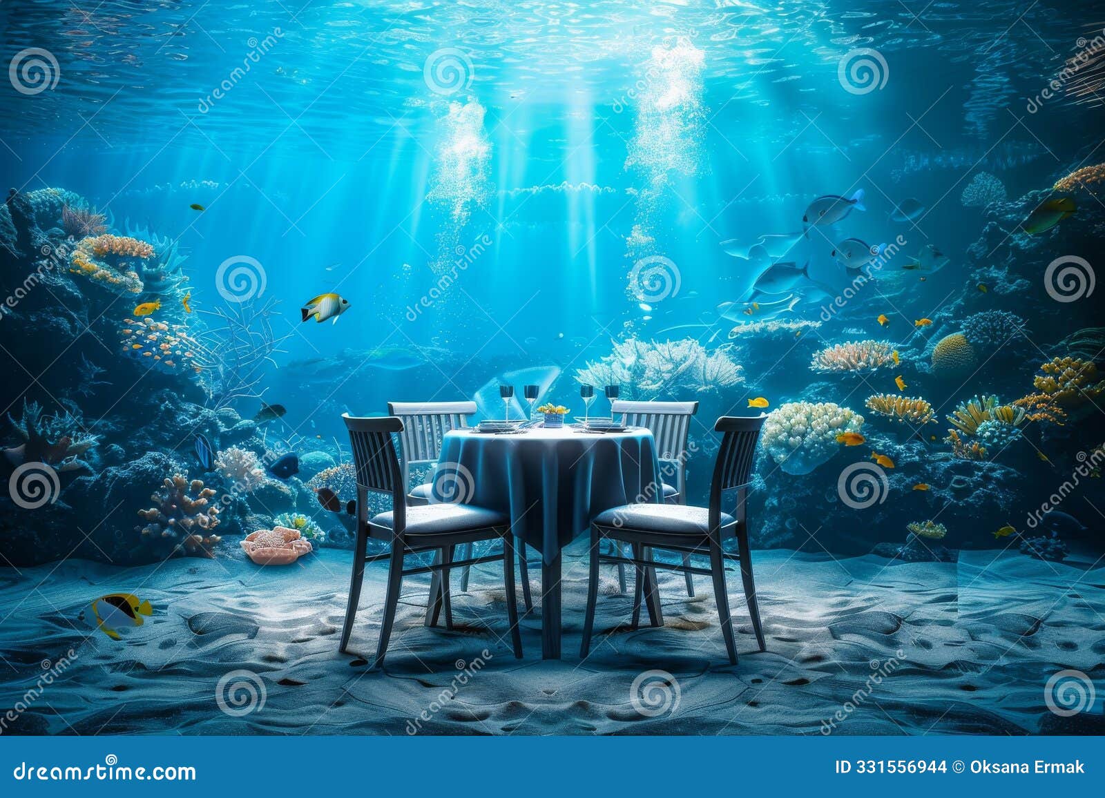Underwater Restaurant, Blue Undersea View Dining, Hotel Underwater ...