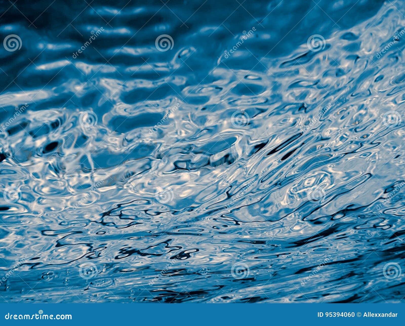 Underwater Ripple. Blue Water Ripples Underwater Stock Photo - Image of ...