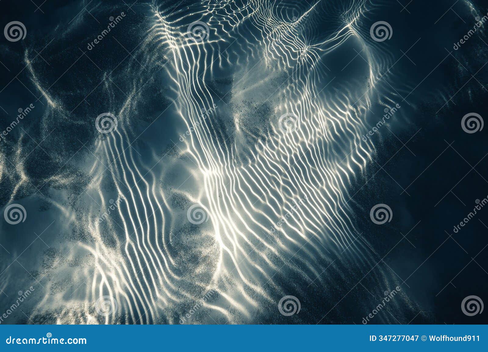 Underwater Ripple Texture, Light Playing Over Sandy Seabed in Shallow ...