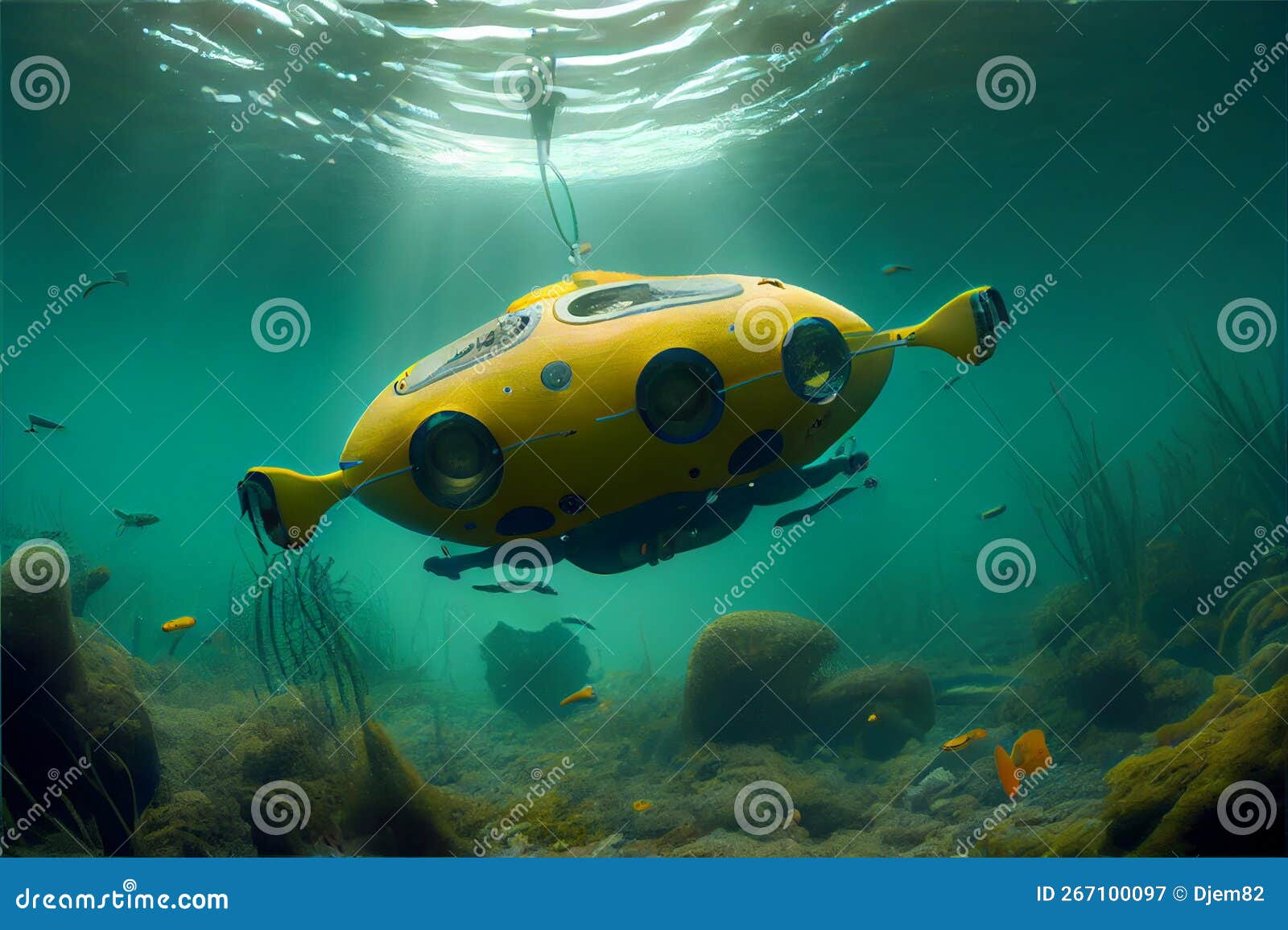 Underwater Robot Drone Created with Generative Ai Stock Illustration ...