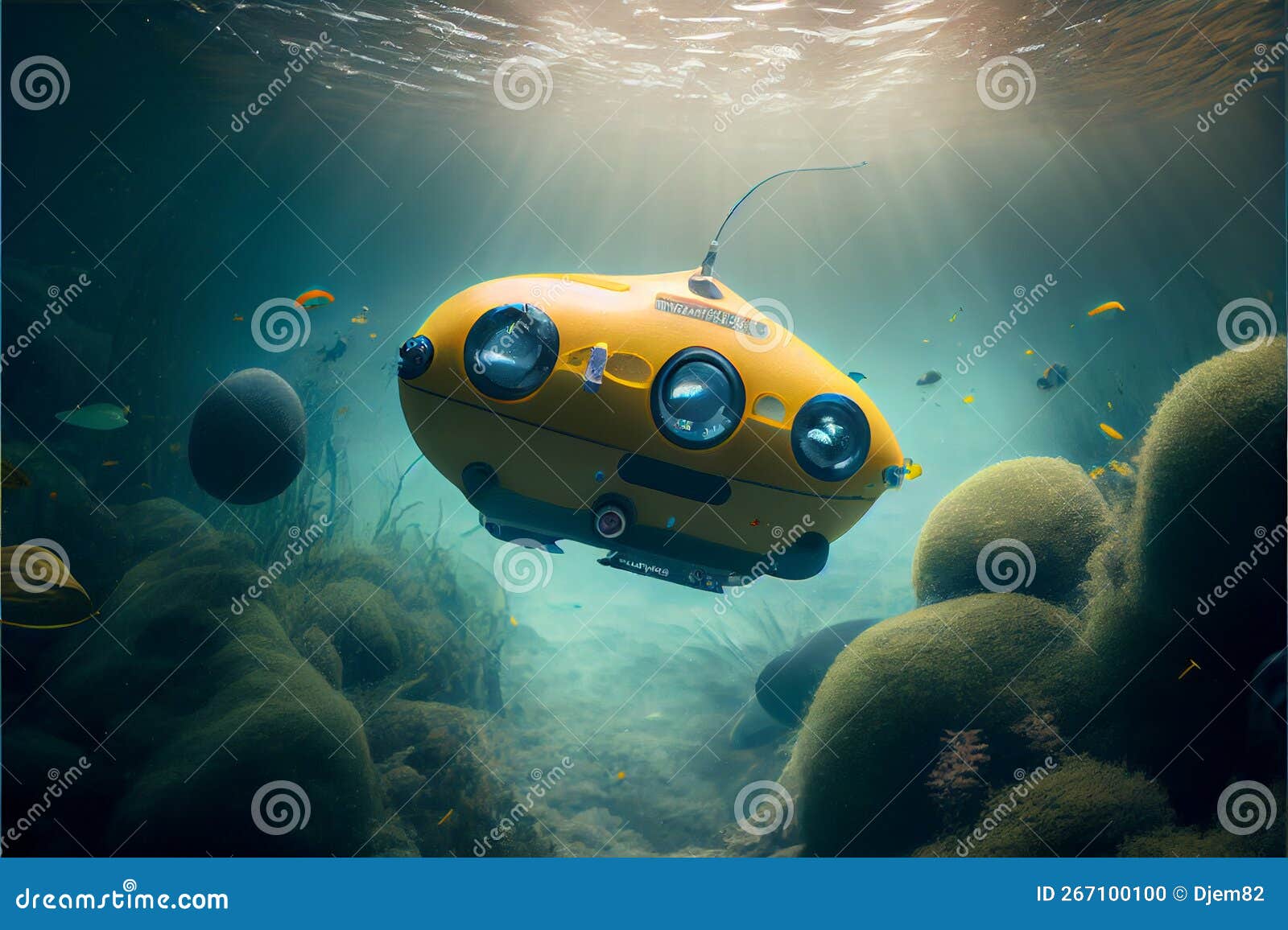 Underwater Robot Line Icon, Robotization Concept, Underwater Vehicle ...