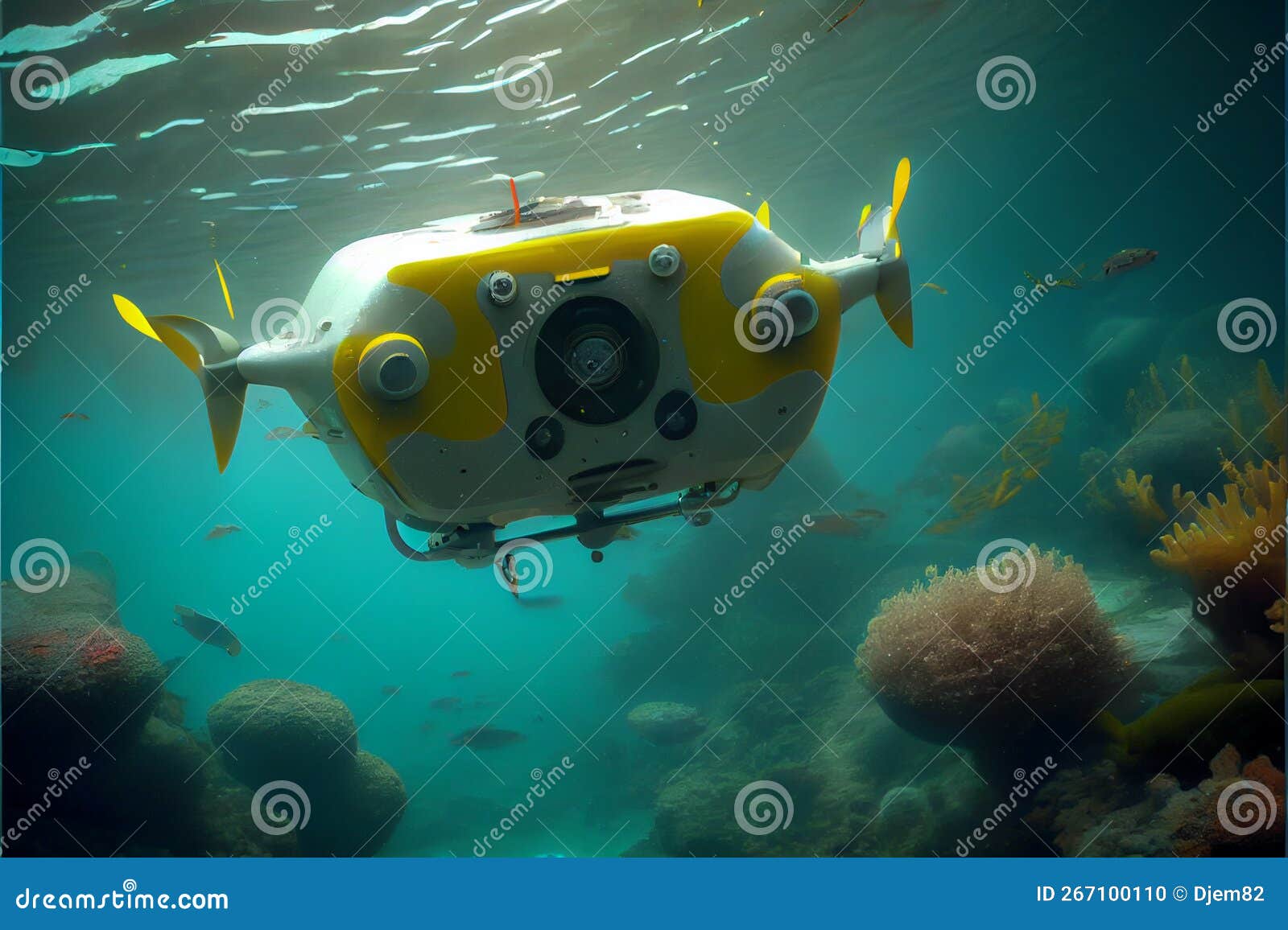 Underwater Robot Drone Created with Generative Ai Stock Illustration ...