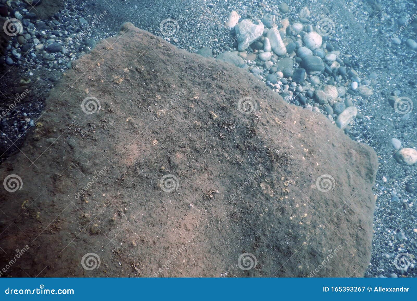 Underwater Rocks and Pebbles on the Seabed Stock Image - Image of ...