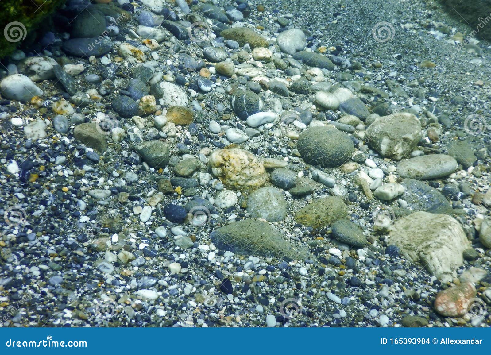 Underwater Rocks and Pebbles on the Seabed Stock Photo - Image of scene ...