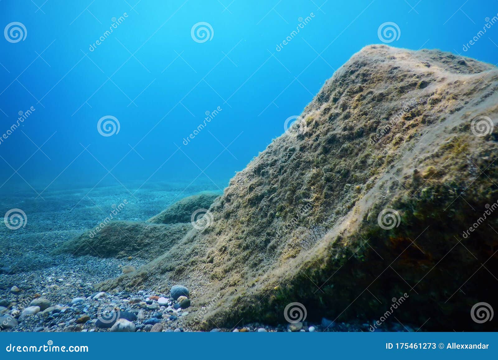 Underwater Rocks and Pebbles on the Seabed Stock Image - Image of ...