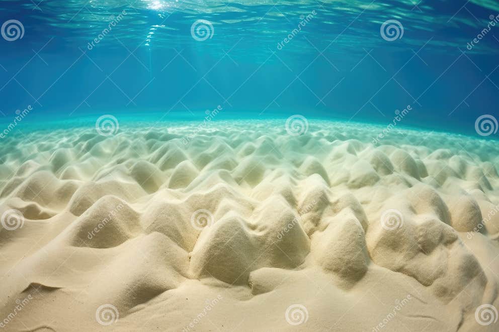 Underwater Sand Dunes on the Ocean Bottom Stock Image - Image of ...