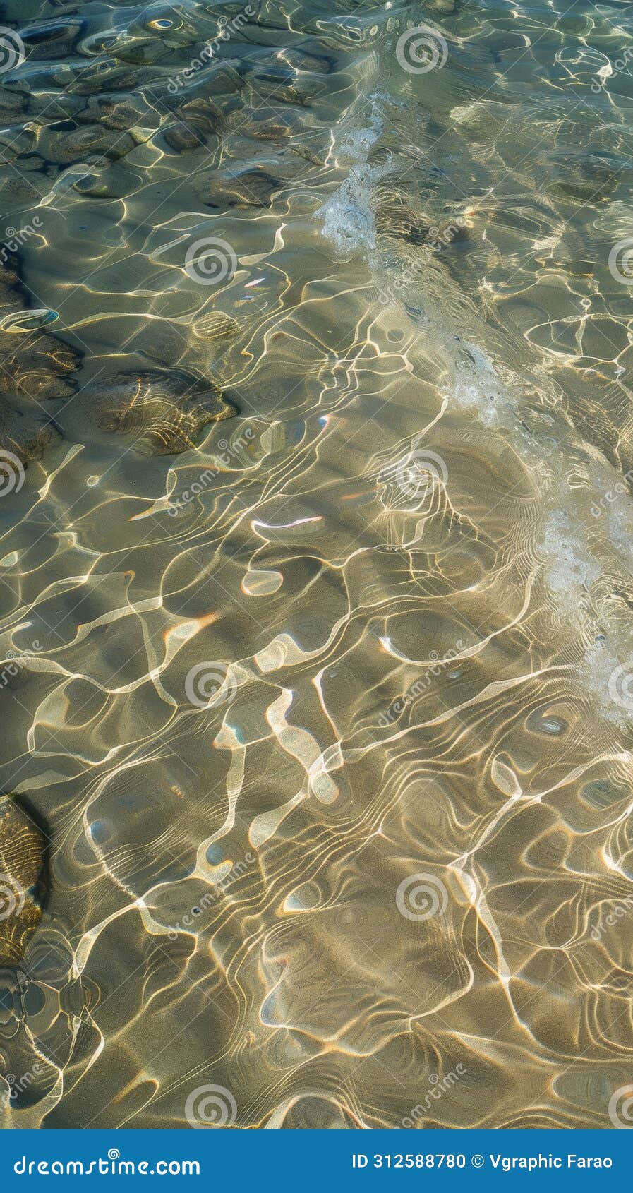 Underwater Sand Patterns with Light Reflections Stock Photo - Image of ...