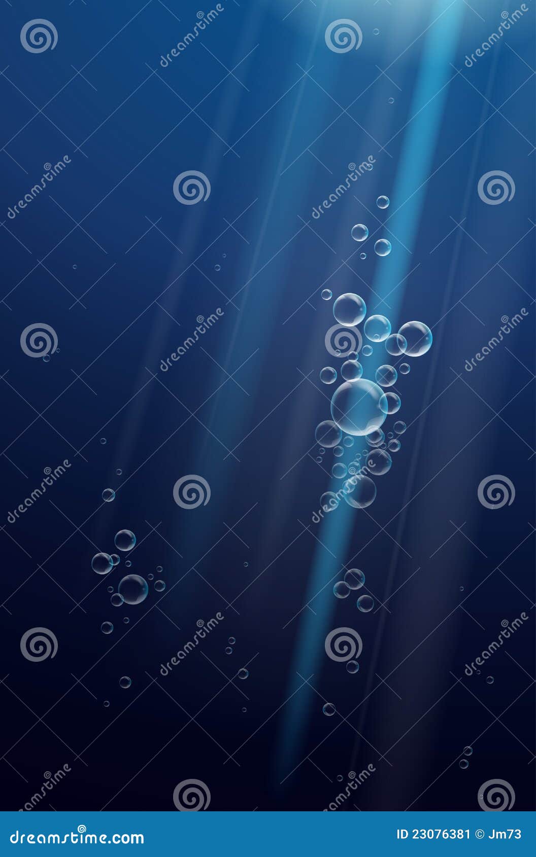 Underwater Scene with Bubbles and Light Rays Stock Vector ...