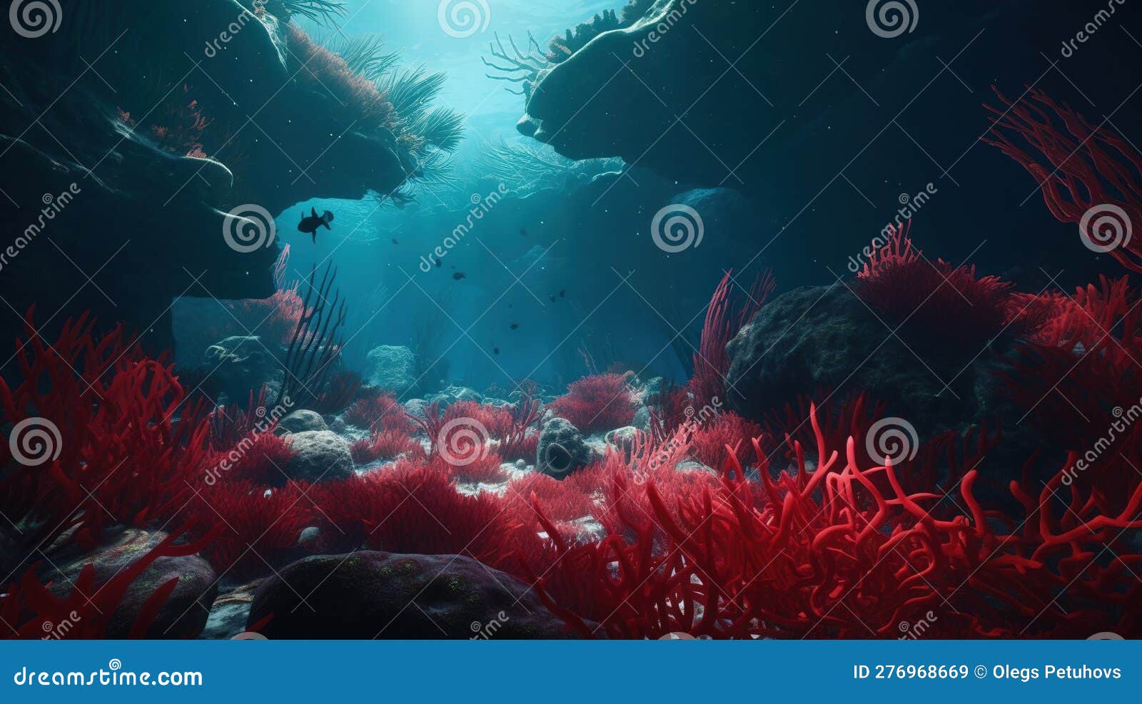 An Underwater Scene of Corals and Seaweed in the Water Stock ...
