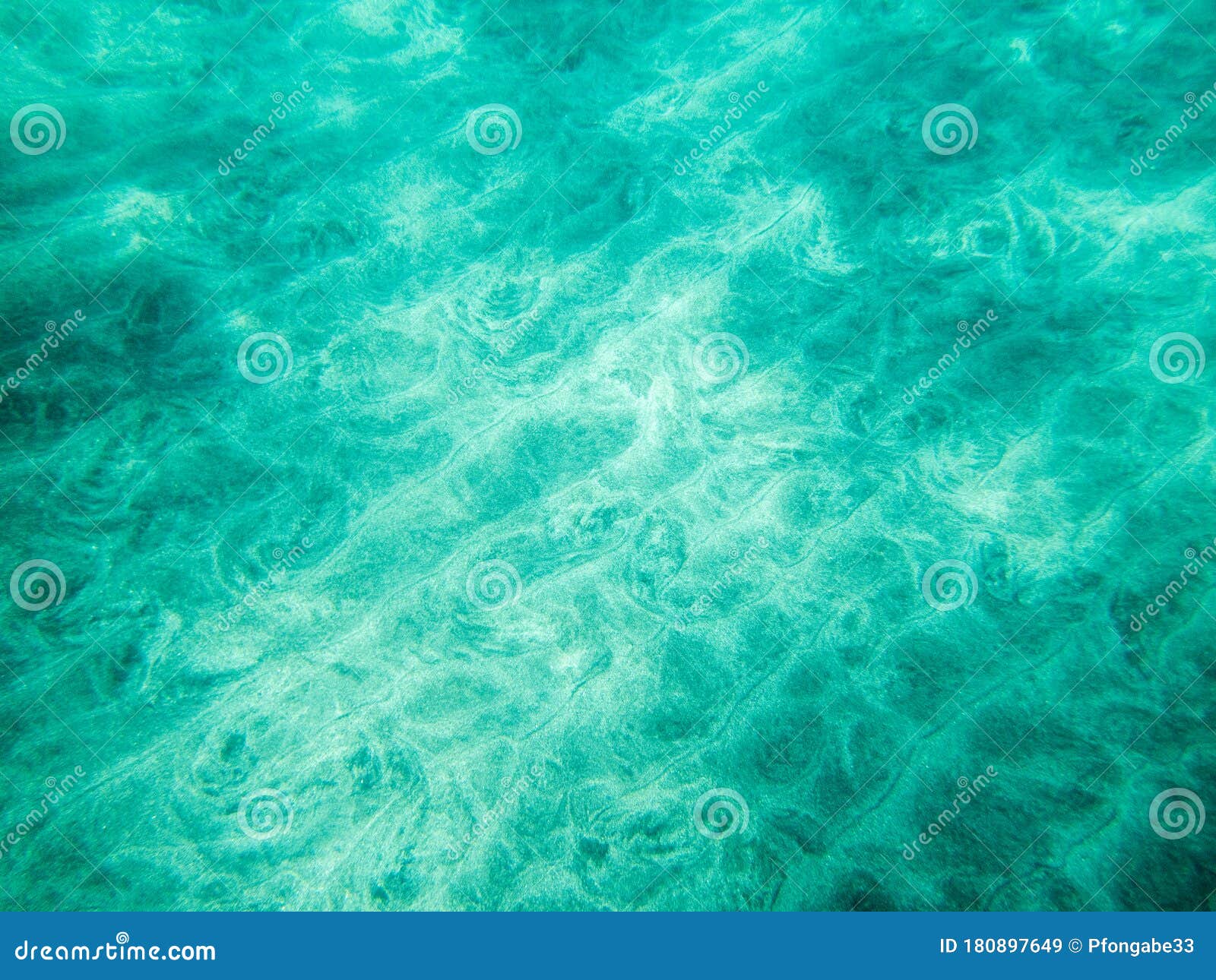 Underwater Scene in Shallow Waters with Light Rays on Ocean Seabed ...