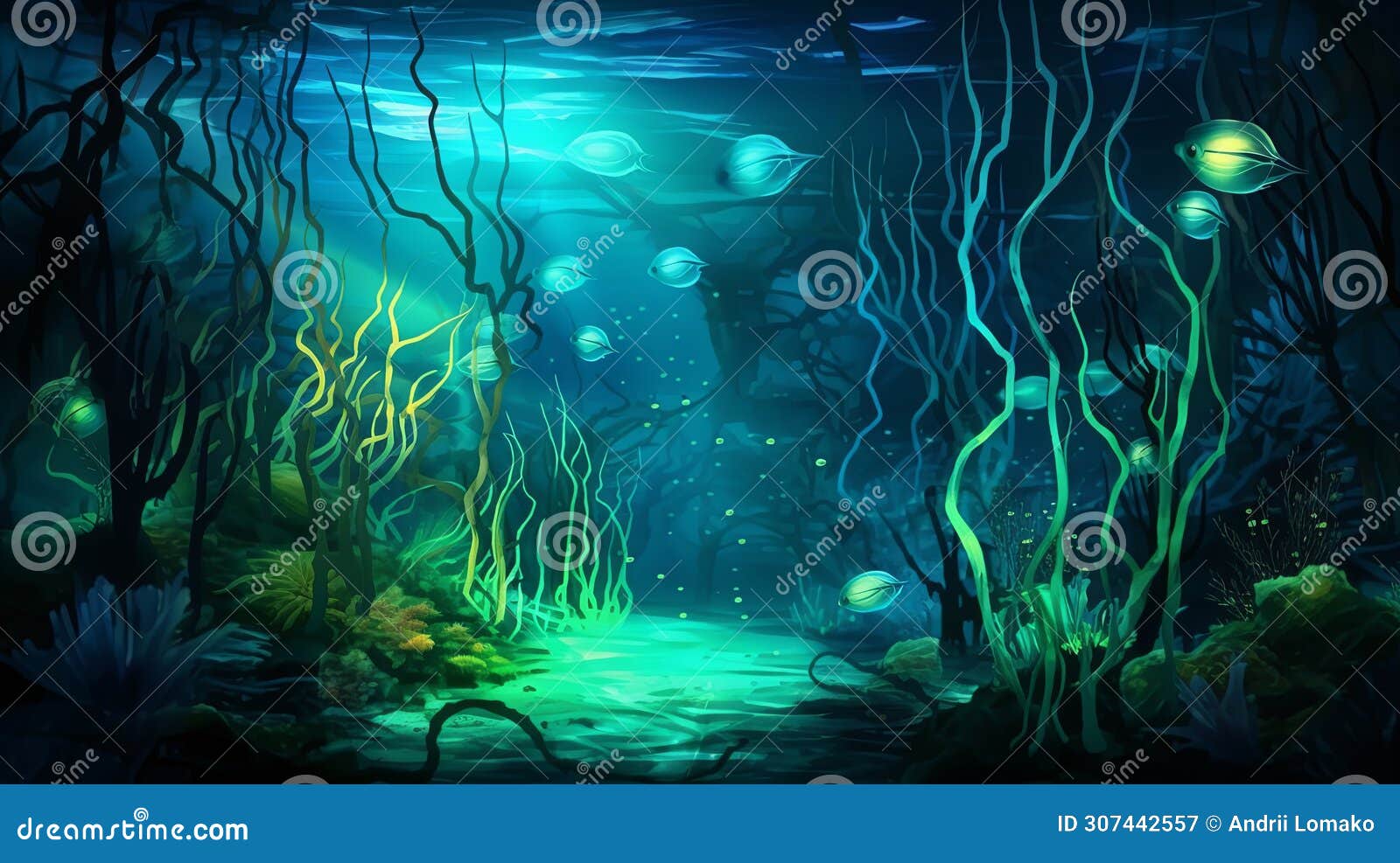 Underwater Scene with Steady Stream of Water Stock Image - Image of ...