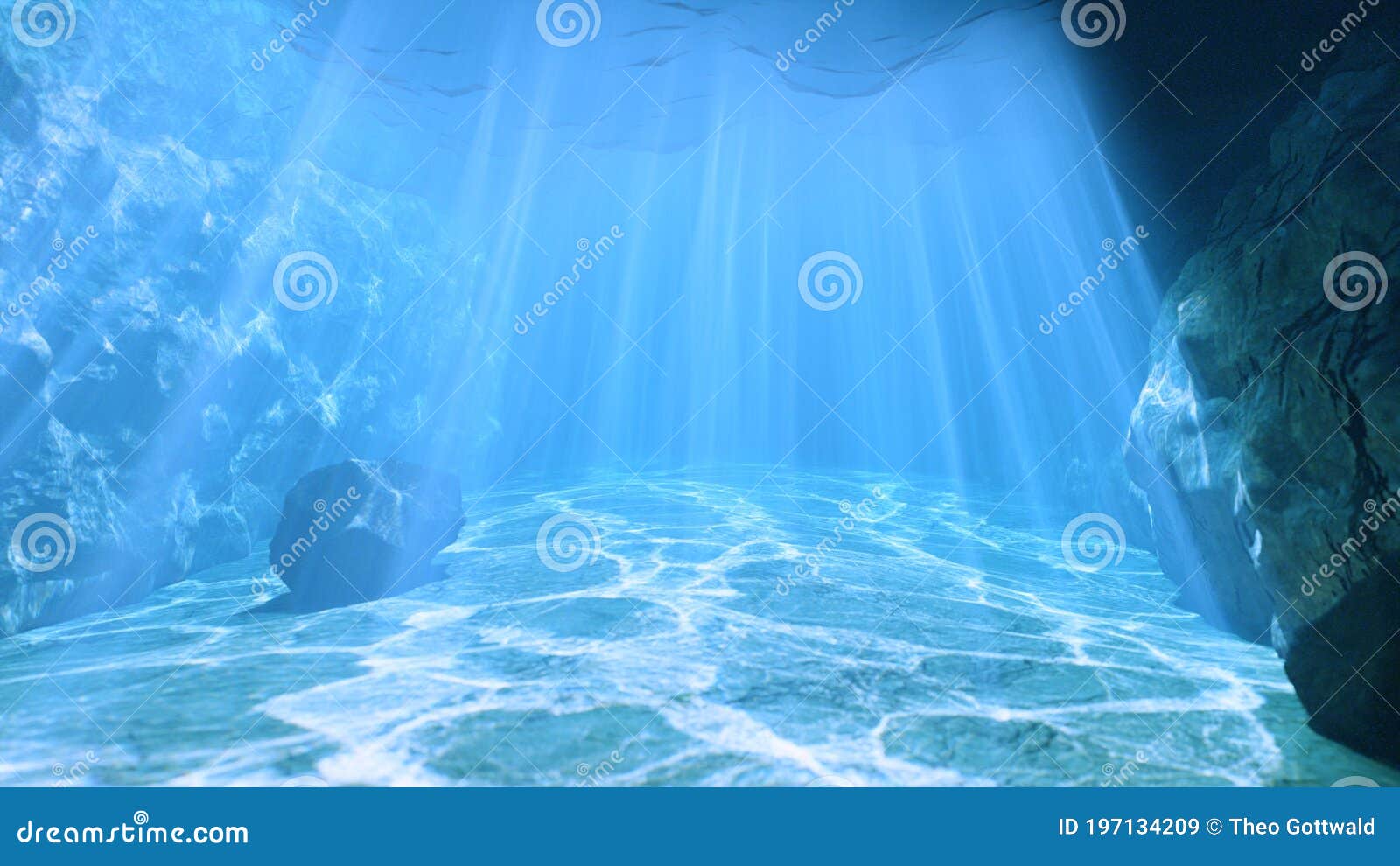 Underwater scene stock image. Image of sandy, optics - 197134209