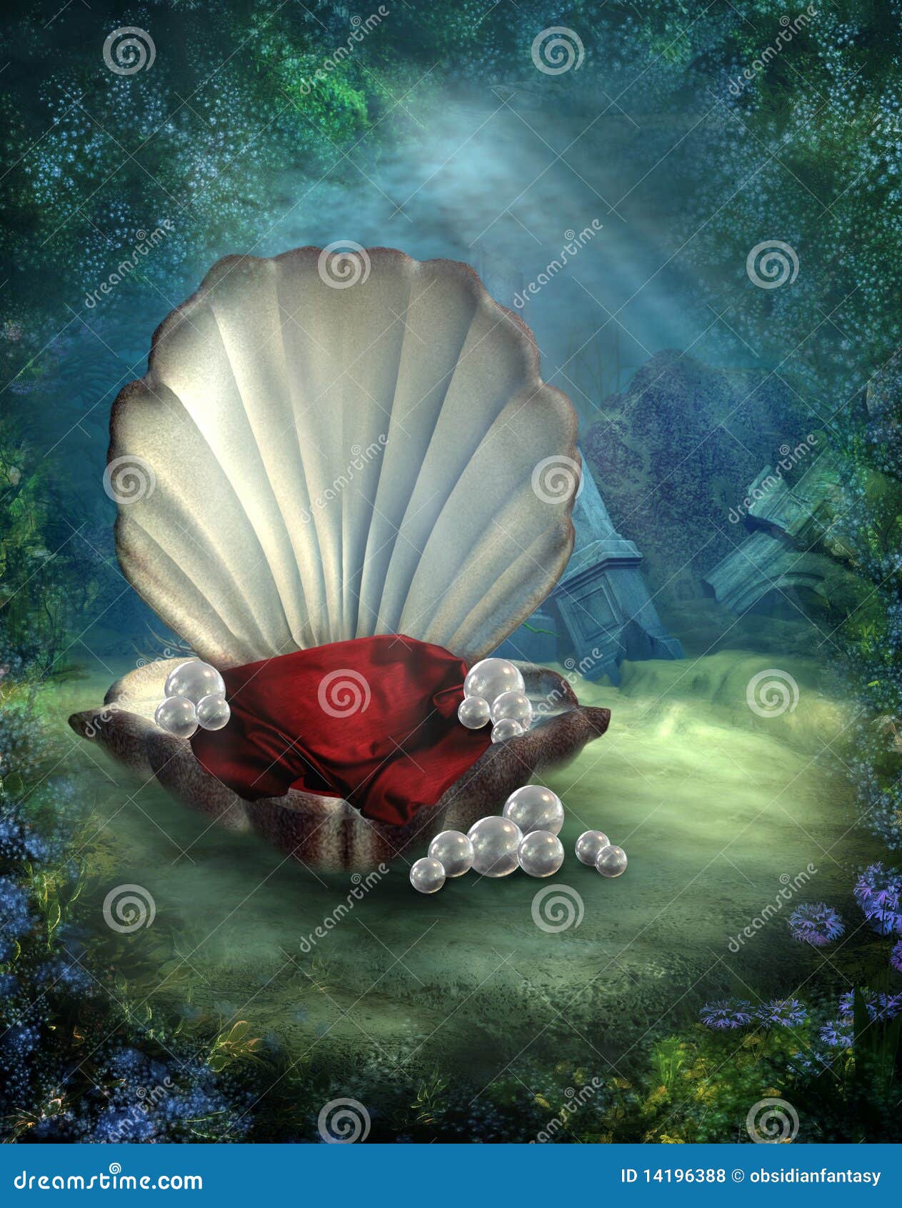 Underwater scenery 2 stock illustration. Illustration of throne - 14196388