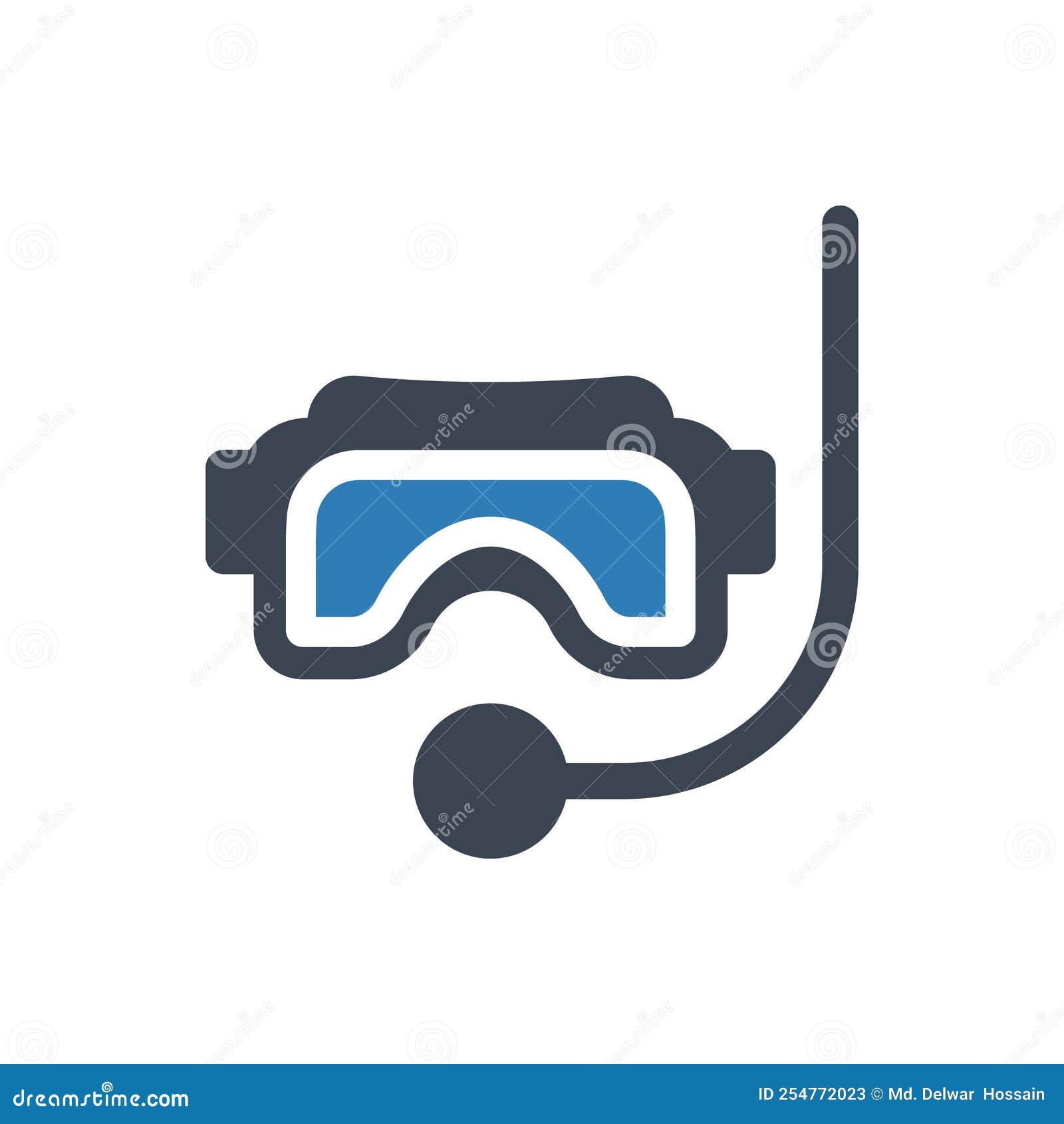 Underwater scuba icon stock vector. Illustration of water - 254772023