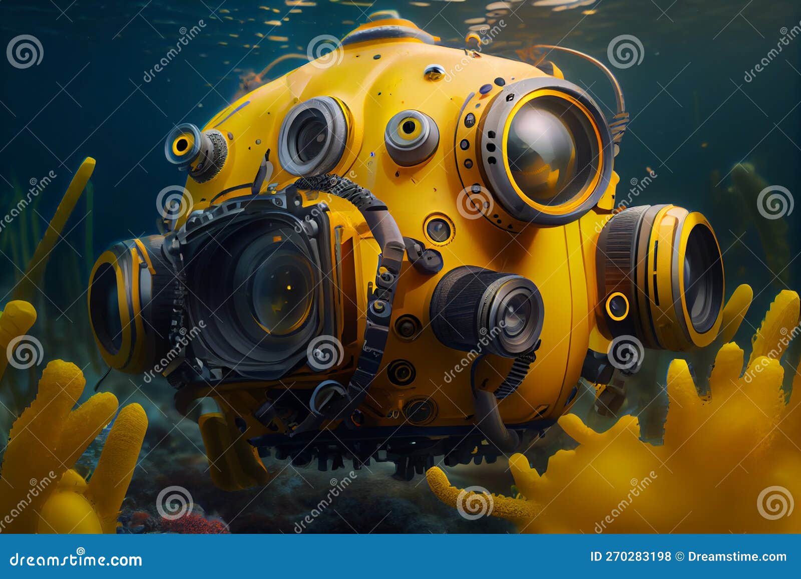 Underwater Sea Drone Created with Generative Ai Stock Illustration ...