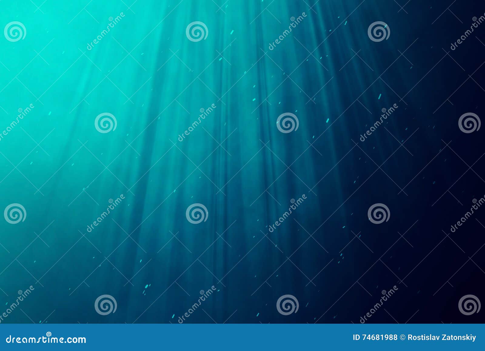 Underwater Sea, Ocean with Light Rays. 3d Illustration Stock Photo ...