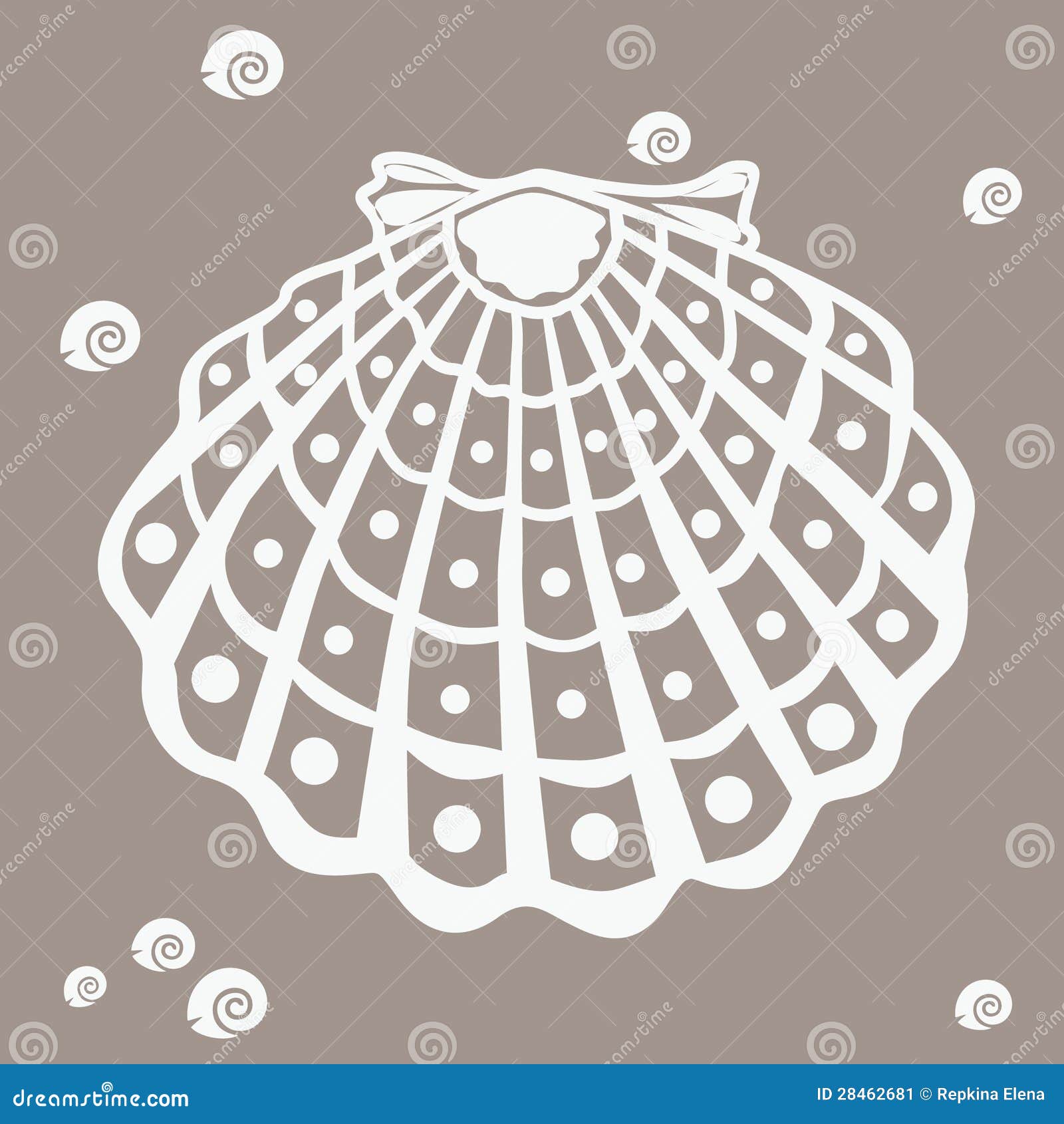 Underwater shell design stock vector. Illustration of icons - 28462681
