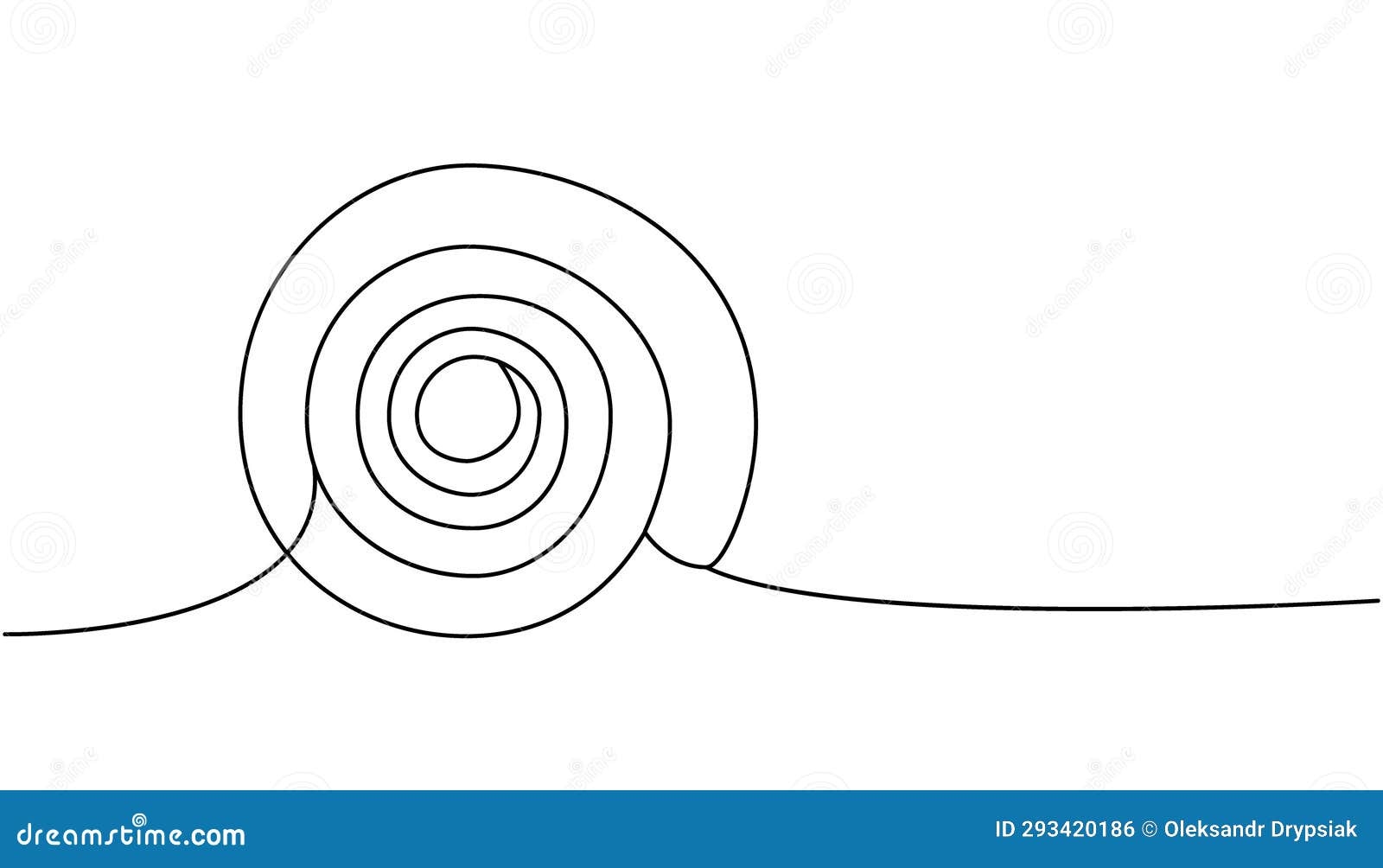 Underwater Shell One Line Continuous Drawing. Tropical Underwater Shell ...