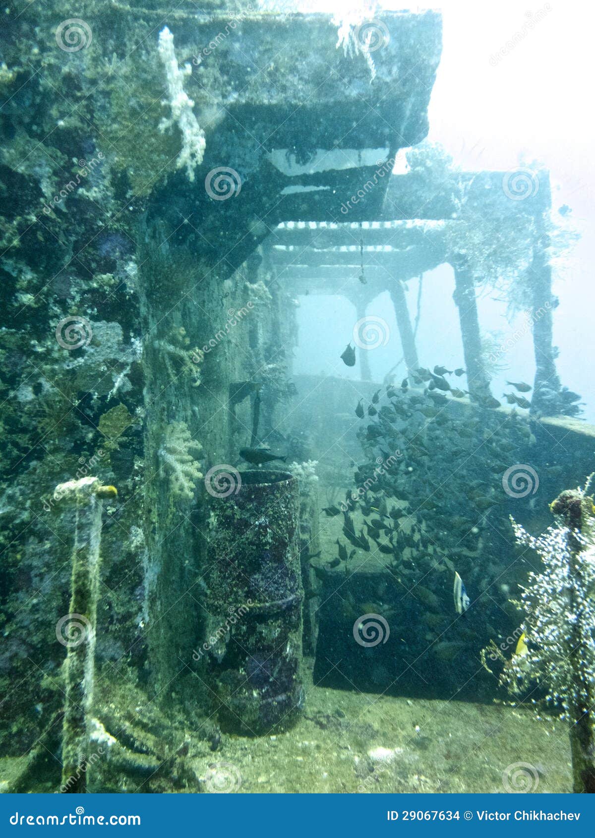 Underwater Ship Wreck stock photo. Image of marine, ship - 29067634