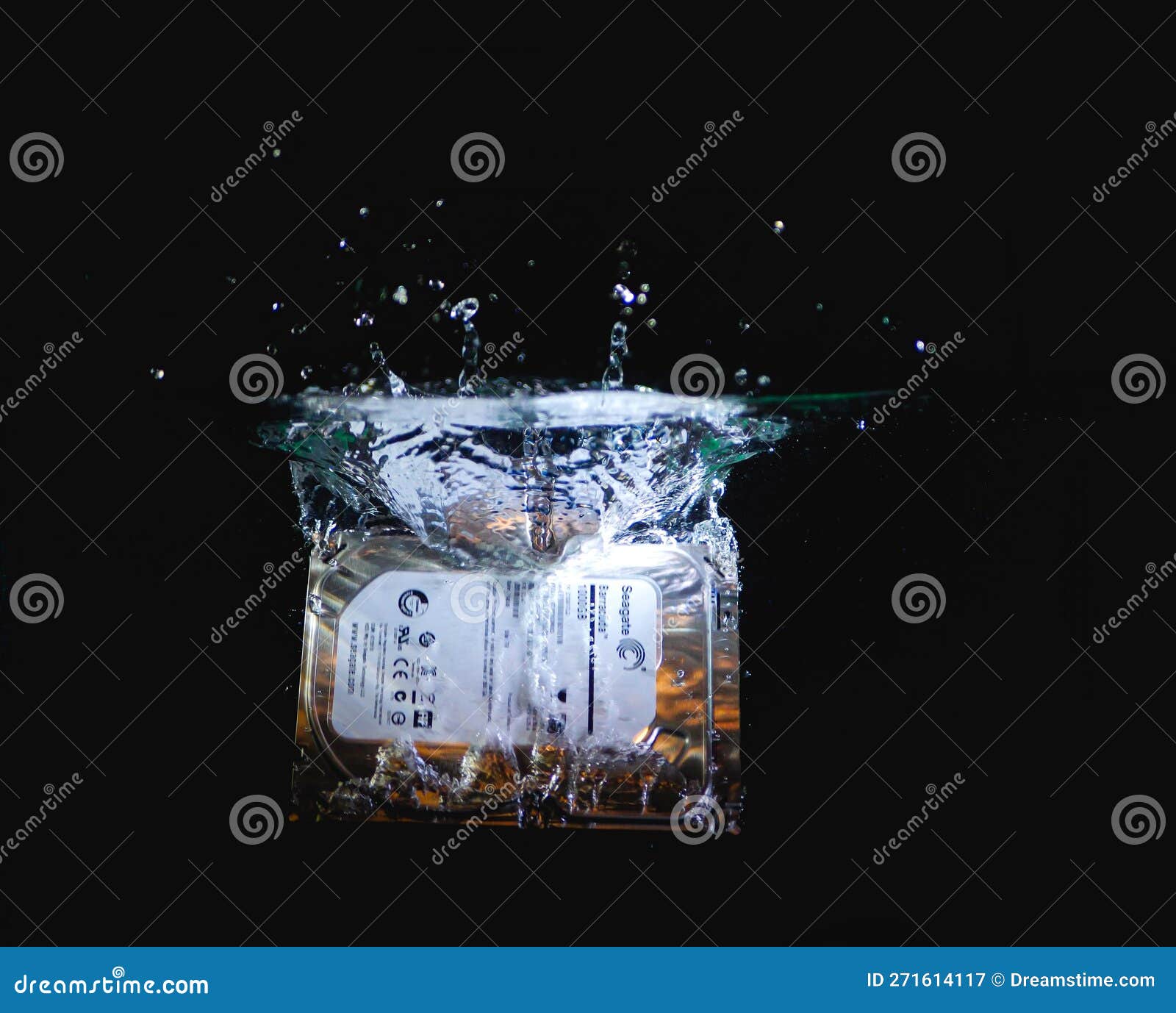 Hard Drive Drowning in Water Stock Image - Image of hard, rain: 271614117
