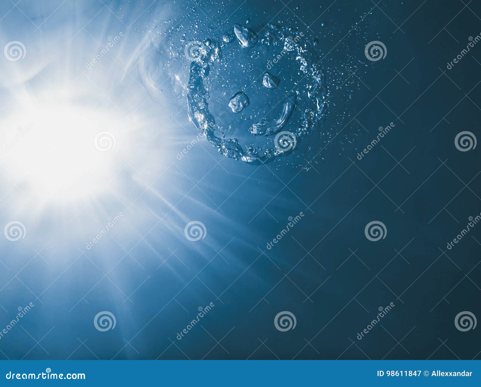 Smiley Underwater Diver In Equipment Stock Photography | CartoonDealer ...