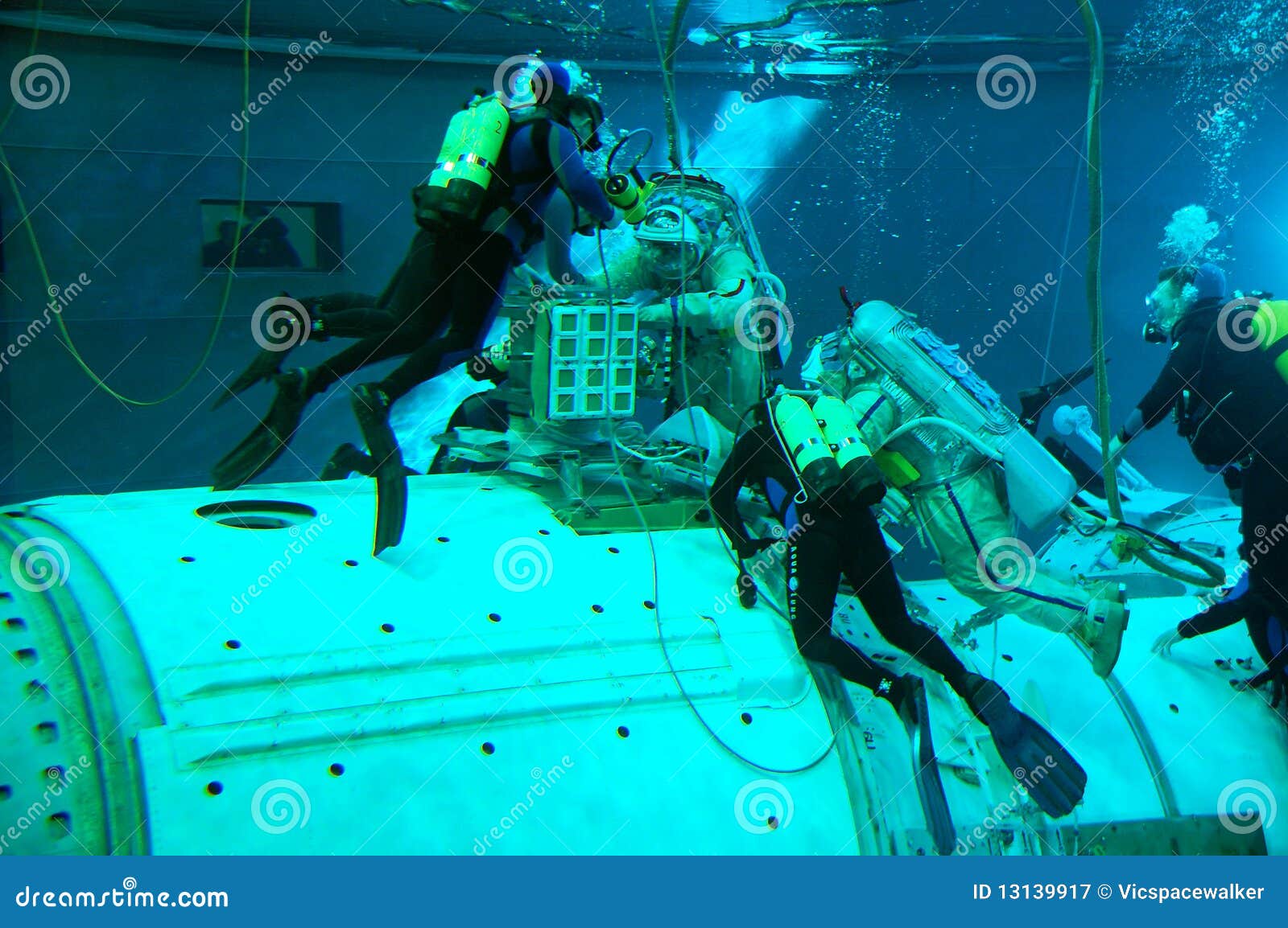 Underwater Spacewalk Training Editorial Photography - Image of crew ...