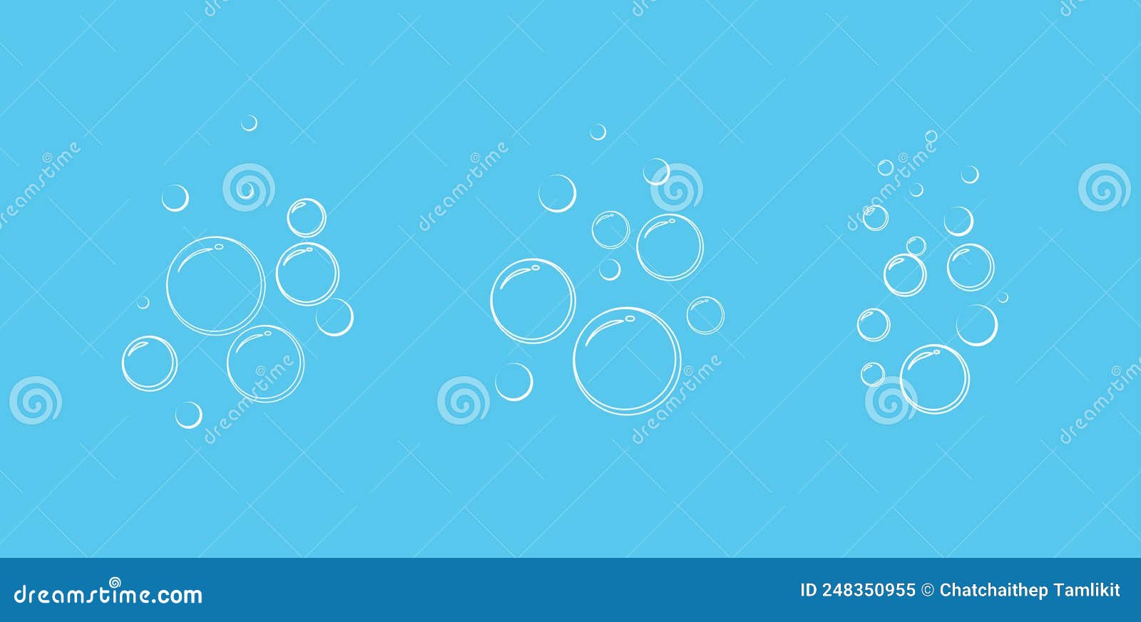Oxygen Bubbles Frame. Cartoon Vector Illustration With Space For Your ...