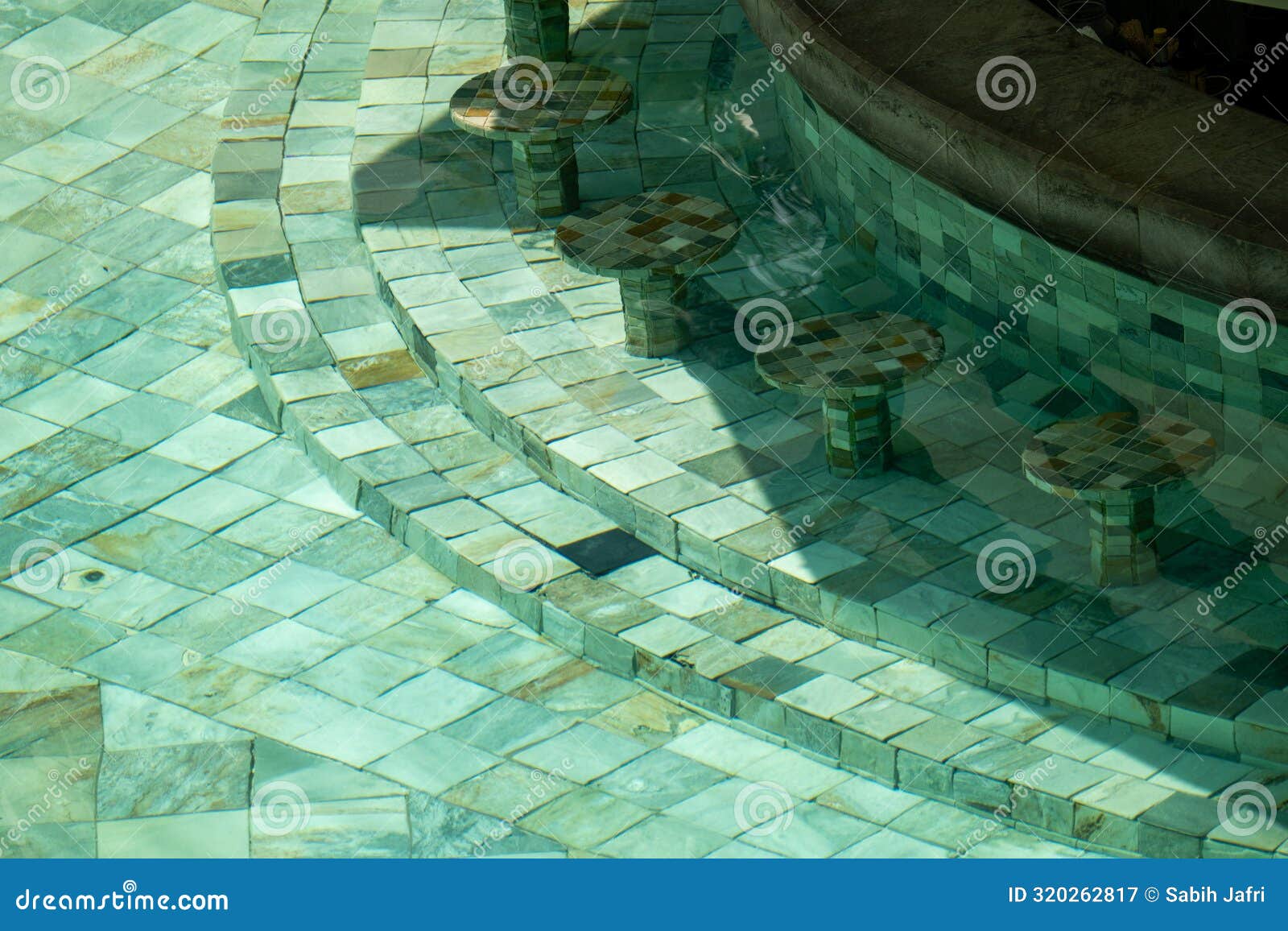 Underwater Stone Bar Stools in a Pool Stock Image - Image of holiday ...