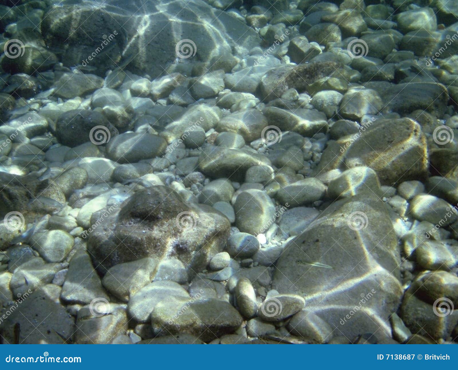 Underwater stones stock image. Image of stones, beam, summer - 7138687