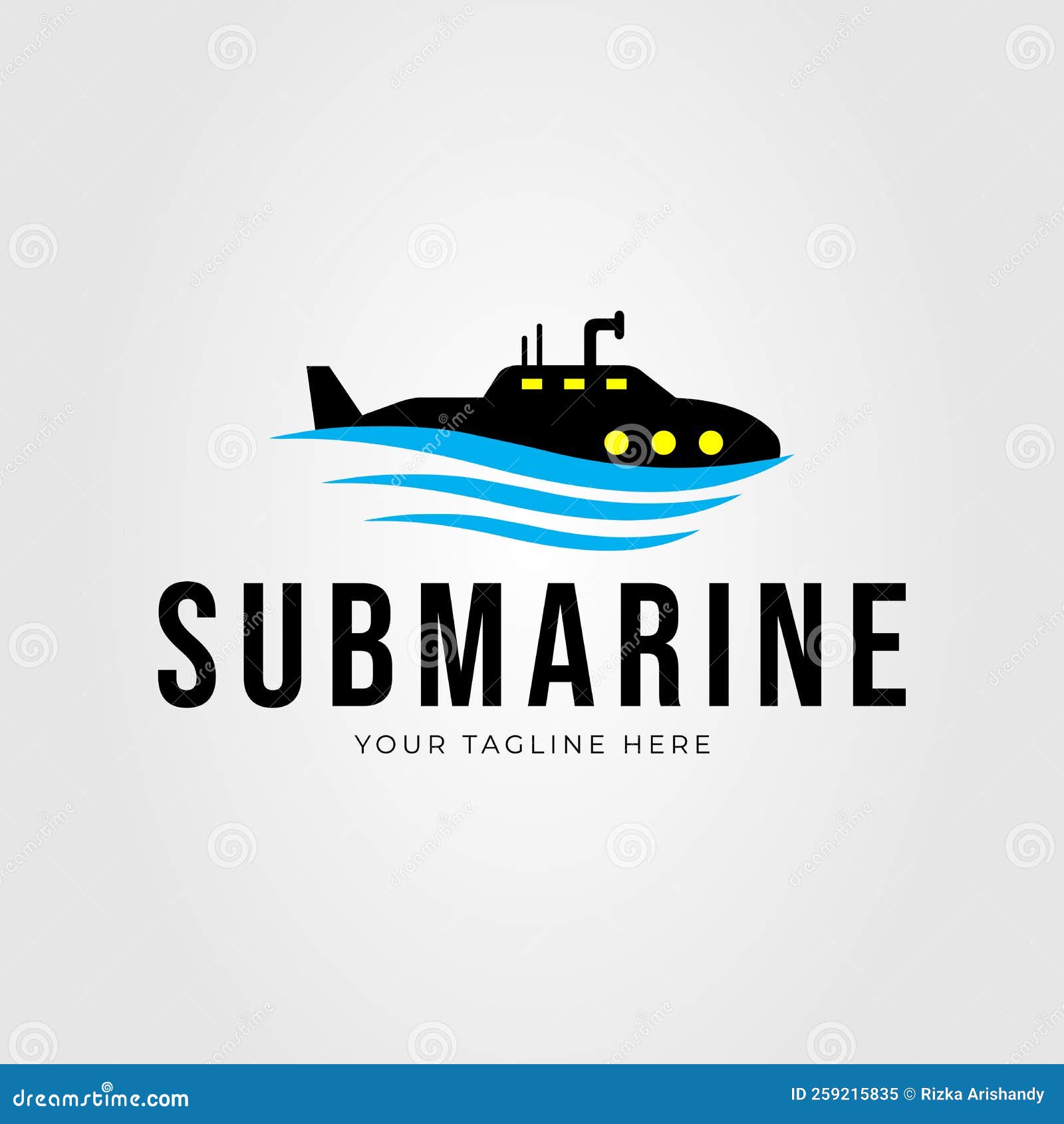 Underwater Submarine Navy Logo or Sub Ship Icon Vector Illustration ...