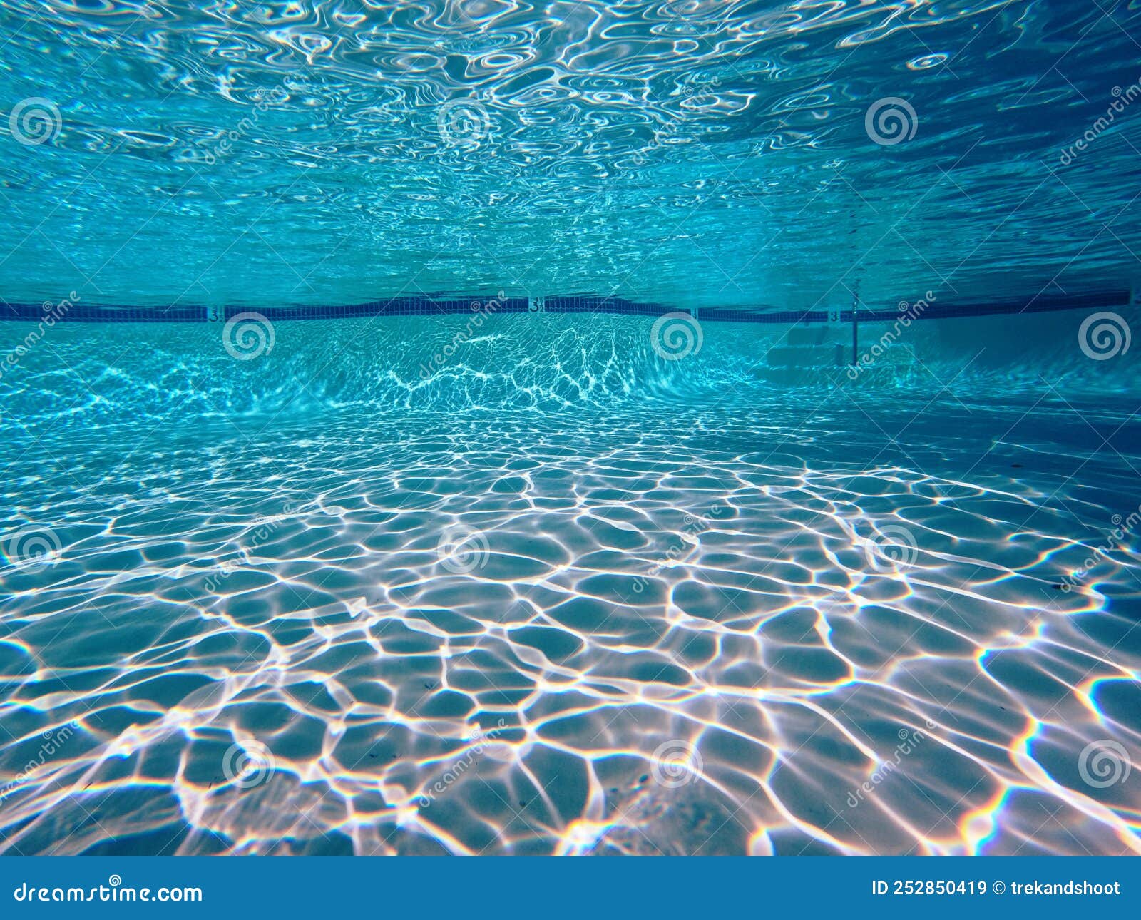 Underwater Sunlight Patterns Swimming Pool Stock Image - Image of ...
