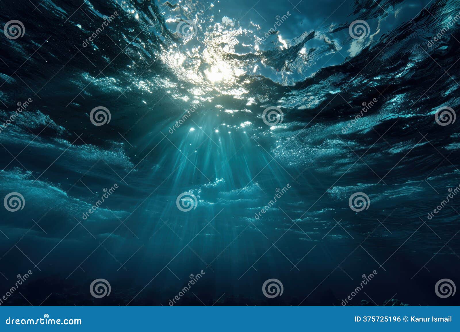 Underwater Sunlight Shining Through Pillars Royalty-Free Stock ...