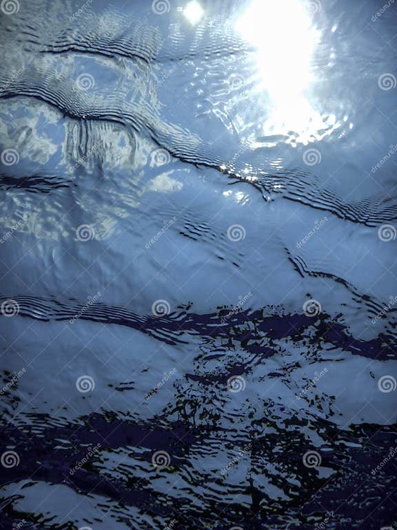 Underwater Sunlight through Water Surface, Underwater Stock Image ...